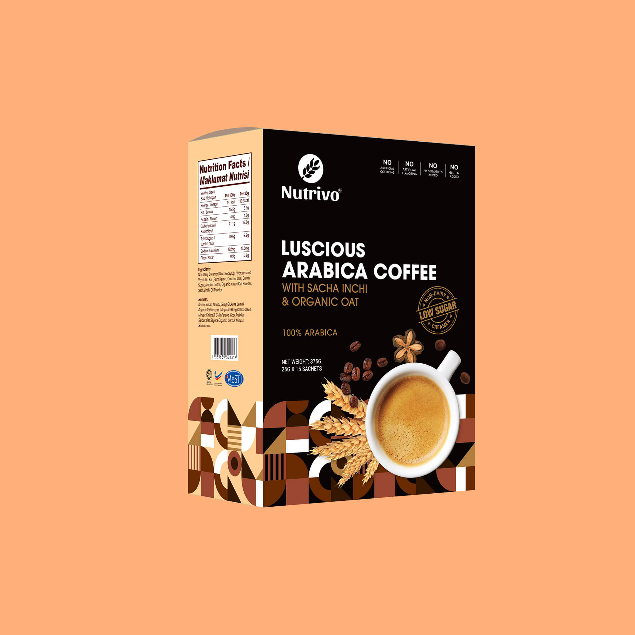 Luscious Arabica Coffee With Sacha Inchi & Organic Oat 25g x 15s ...